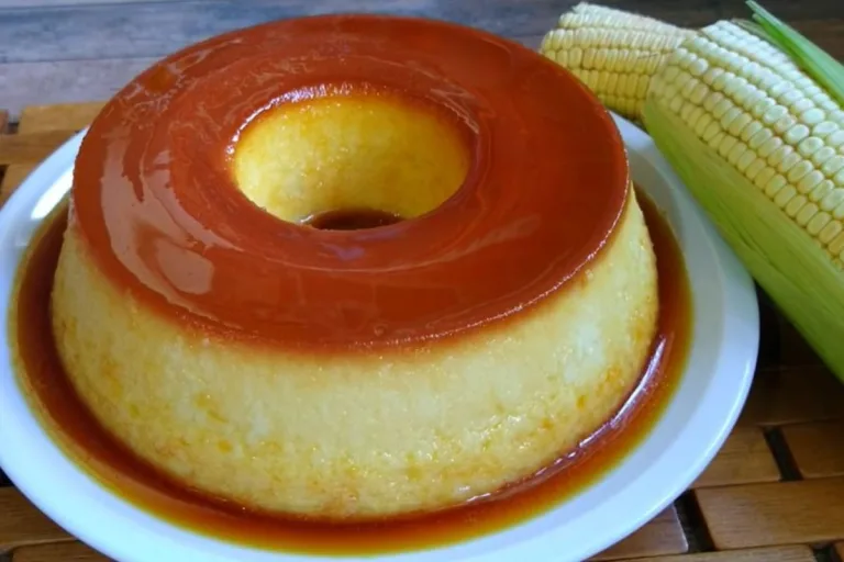 Pudim de milho verde com leite condensado